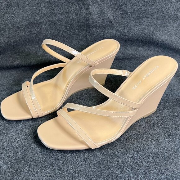 Sincerly Jules | Shoes | Sincerely Jules Wedge Sandal Cimmie Nude ...